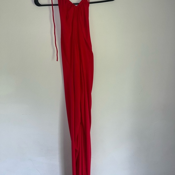 Zara | Dresses | Zara Elegant Ruched Red Maxi Open Back Dress | Poshmark